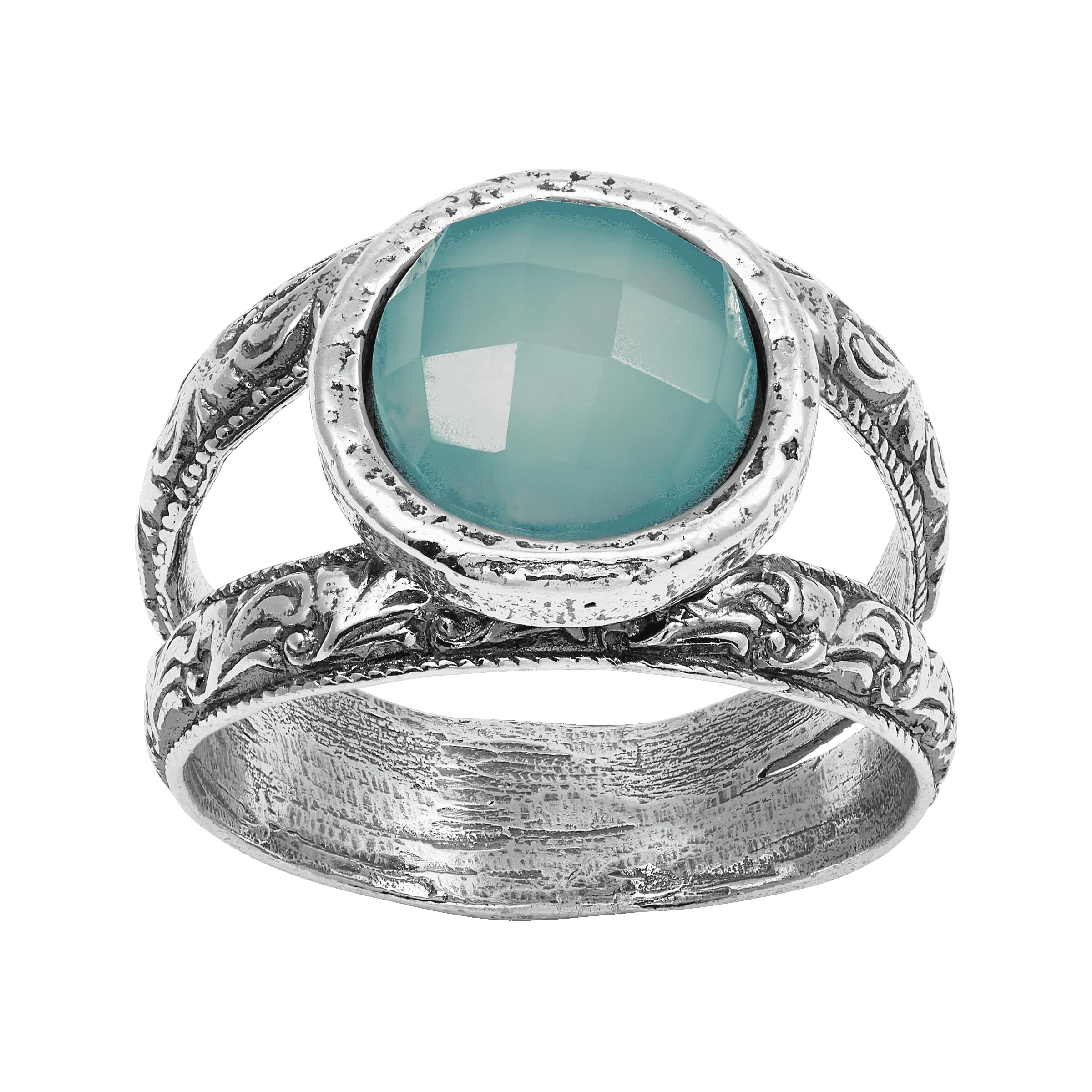 Silpada 'Double Happiness' Chalcedony Ring in Sterling Silver, Size 11, Size 11