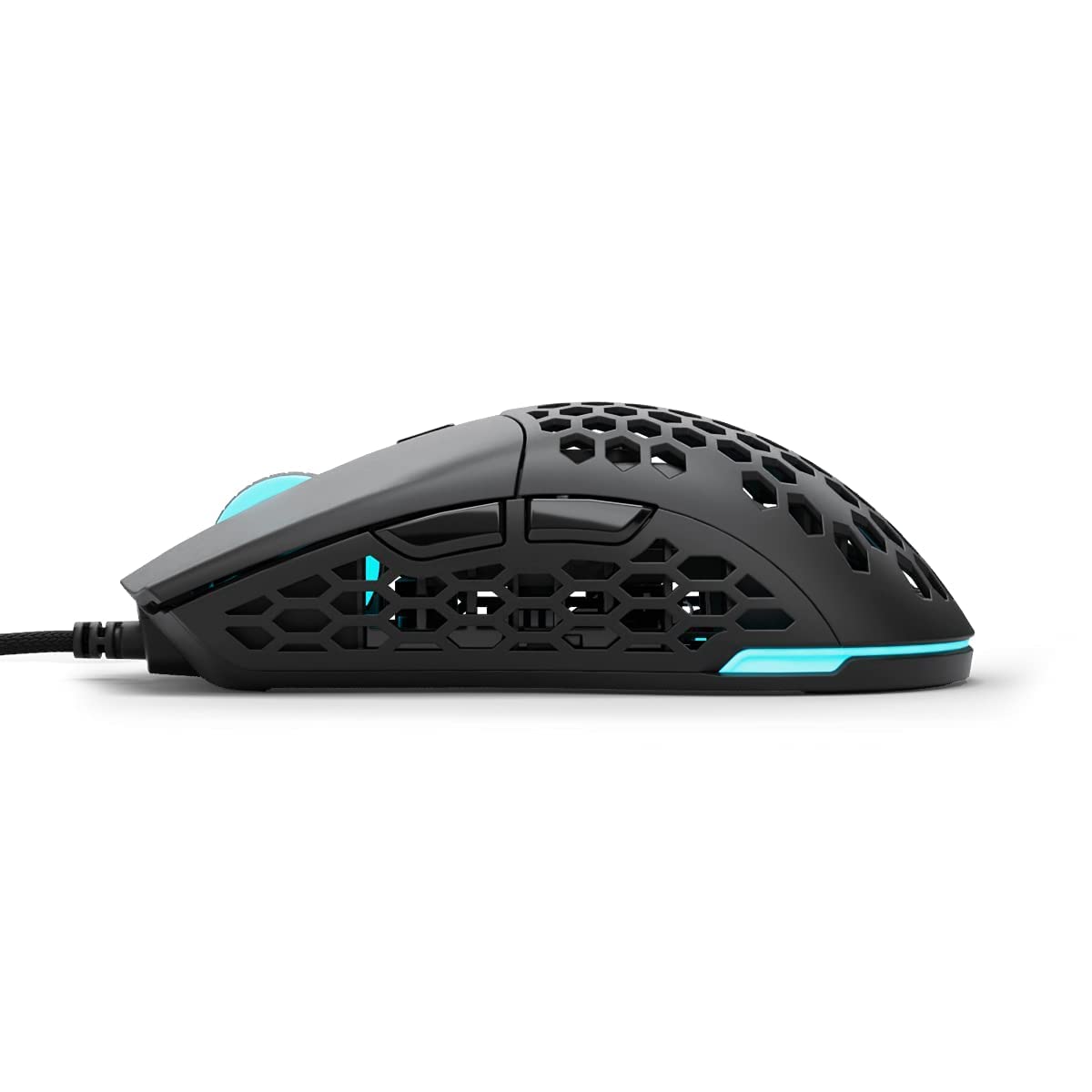 PWNAGE Ultra Custom Symm 2 RGB Gaming Mouse - Esports Flawless Professional PMW3389 Optical Sensor 16,000 DPI - Flexible Paracord Cable - 100% PTFE Skates (Honeycomb Sides, Wired, Black)