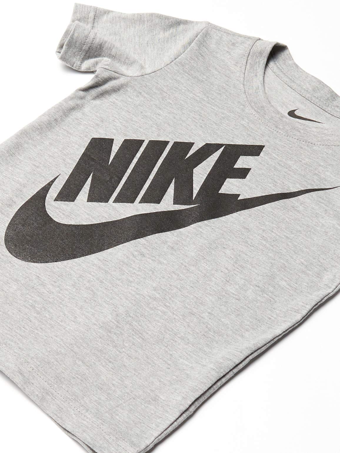 NIKE Children's Apparel Boys' Little Sportswear Graphic T-Shirt, Dark Grey Heather, 7