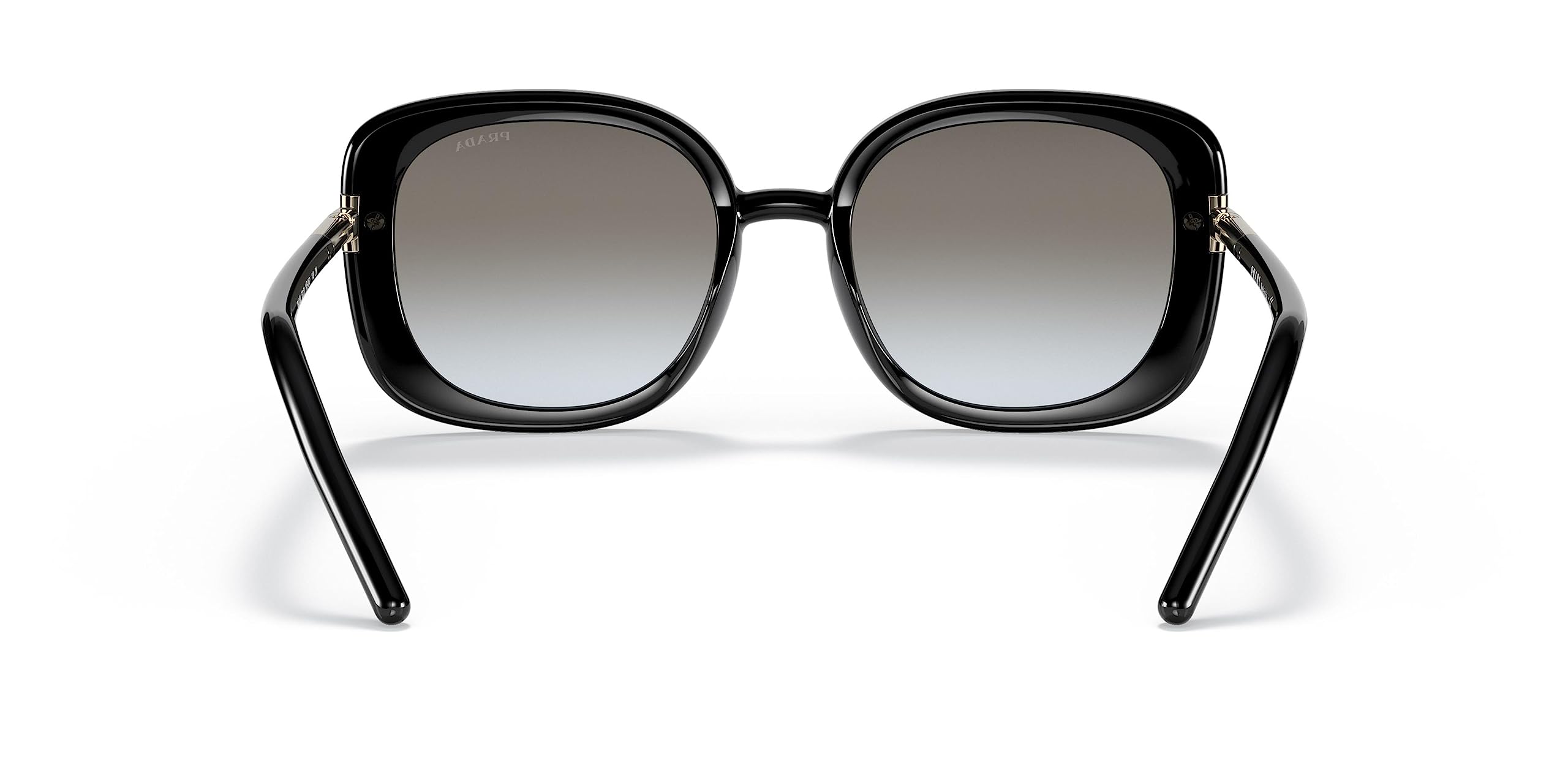Prada PR 04WS 1AB0A7 Black Plastic Square Sunglasses Gray Gradient Lens