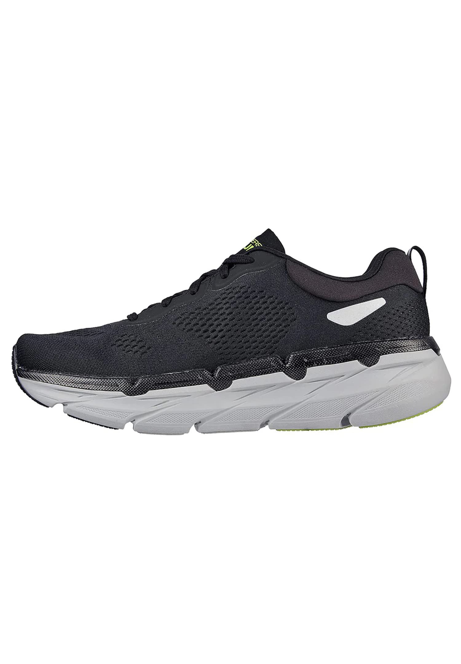 Skechers Men's Road Running Shoe, Black and Lime Textile, 10