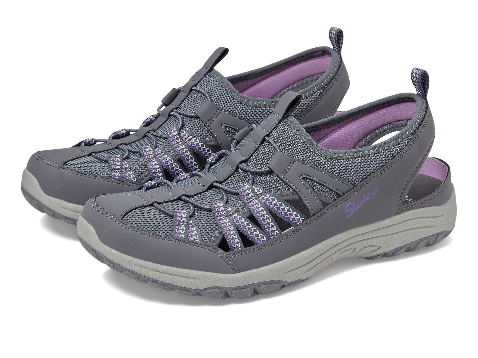 Skechers Modern Comfort Women's Women's Reggae Fest 2.0-What A View Water Shoe, CHARLCOAL, 7