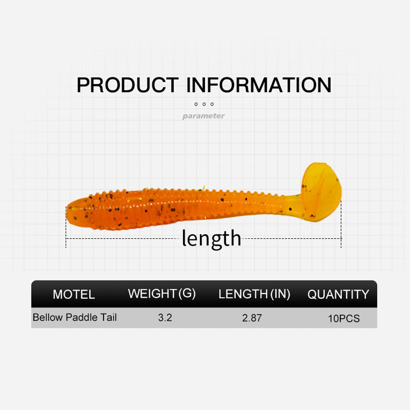 Tolure Bellow Paddle Tail Swimbaits Soft Plastic Bass Lure Baits Bellow Soft Lure Plastic Bait for Saltwater/Freshwater Fishing 3.2g/pc, 10pcs/Pack (Pink)
