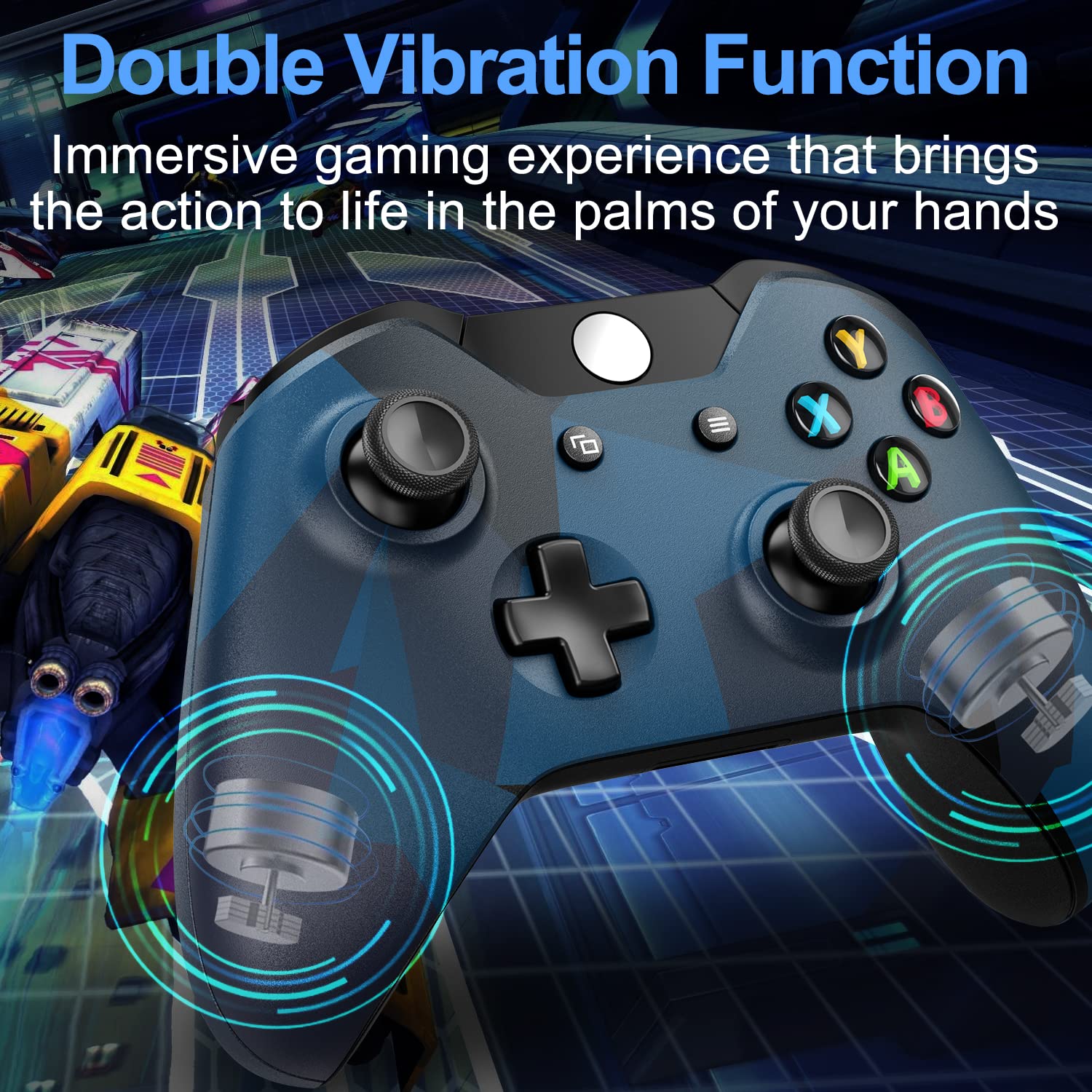Wireless Controller Compatible with Xbox One,Xbox One X/S,Xbox Series X/S,PC Windows, Xbox Game Controller with 3.5mm Headphone Jack - Midnight Forces