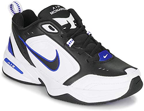 Nike Men's Air Monarch IV Cross Trainer, Black/Black-White-Racer Blue, 10.5 Regular US
