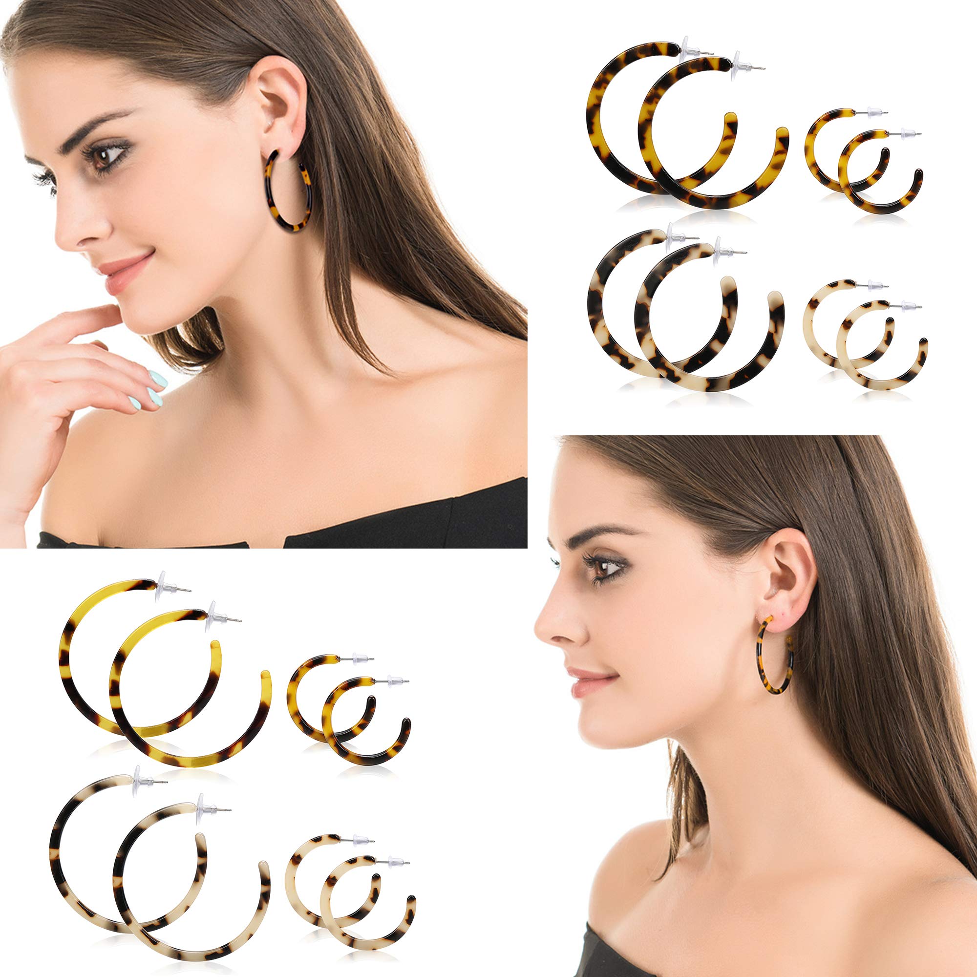 LOYALLOOK Acrylic Earrings Resin Earrings For Women Boho Earrings Fashion Earrings Statement Earrings Drop Earrings Dangle Earrings style 1