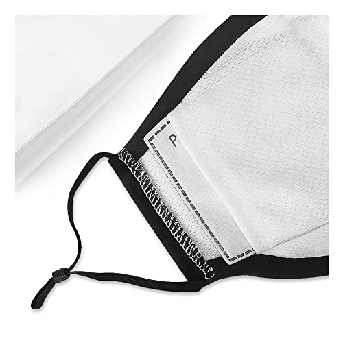 Reusable and Breathable Face Bandanas with Breathing Valve & 20pcs Activated Carbon Filters (4pcs+20filters)