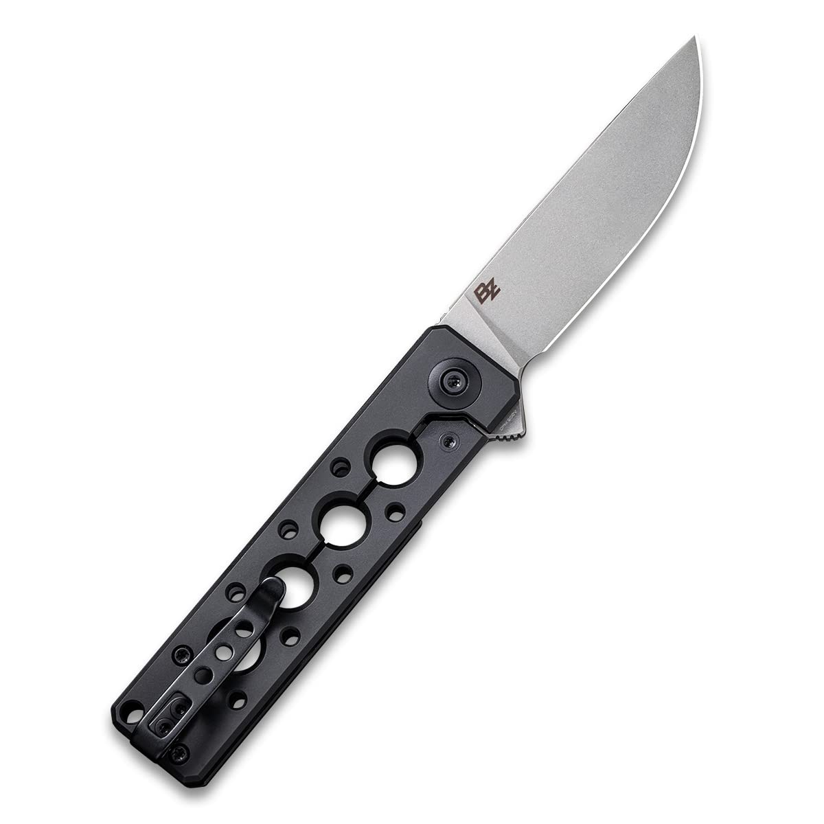 WeKnife Folding Knife Miscreant 3.0, CPM 20CV Blade Titanium Handle with Satin Finished Holes, Pocket EDC Outdoor Knives for Men Dad Husband Boyfriend(Black)