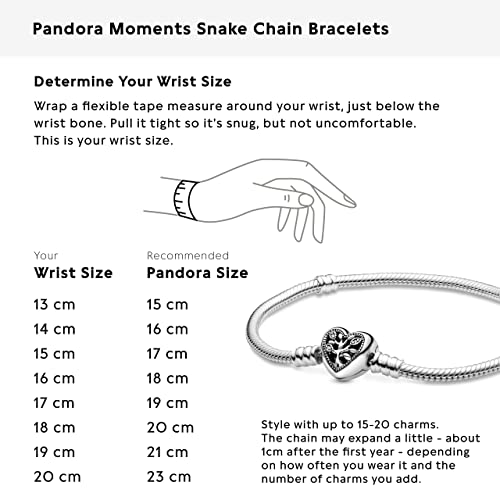 PANDORA Moments Family Tree Heart Clasp Bracelet