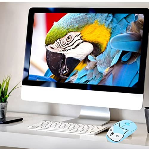 Wireless Mouse, 2.4GHz Ergonomic Cherry Roller USB Mouse, Mute Cute Cartoon Style Gaming Mouse, Stable and Efficient Wireless Connection 3 Smart Sleep Modes for Office Home Travel Use