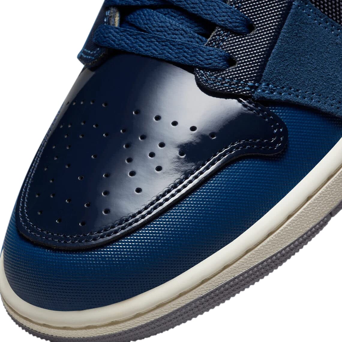 Nike Men's Air Jordan 1 Low Craft Shoes, Obsidian/French Blue/Sail/Ashe, 9