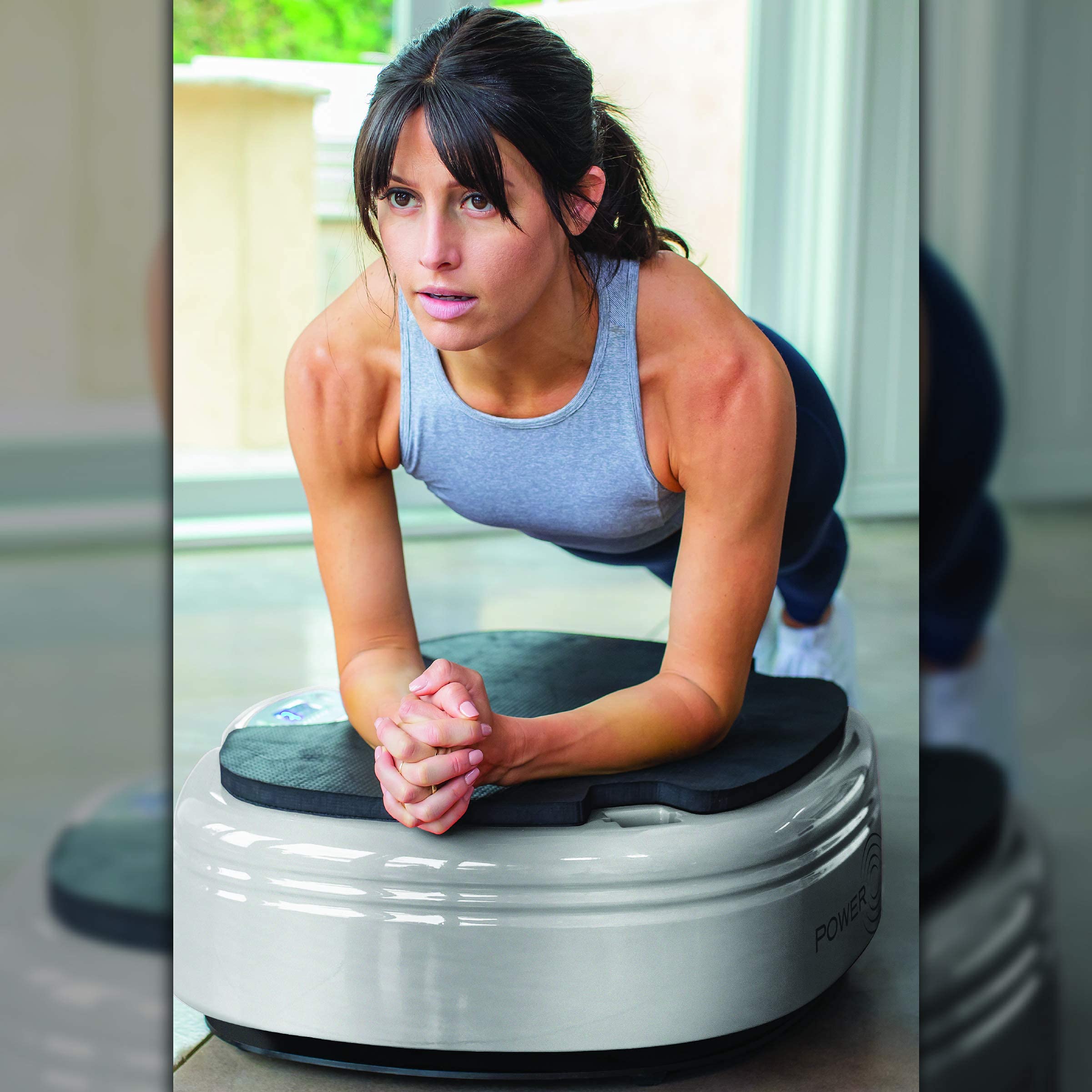 Power Plate Move, Vibrating Exercise Platform, Versatile Full Body Workout, Silver
