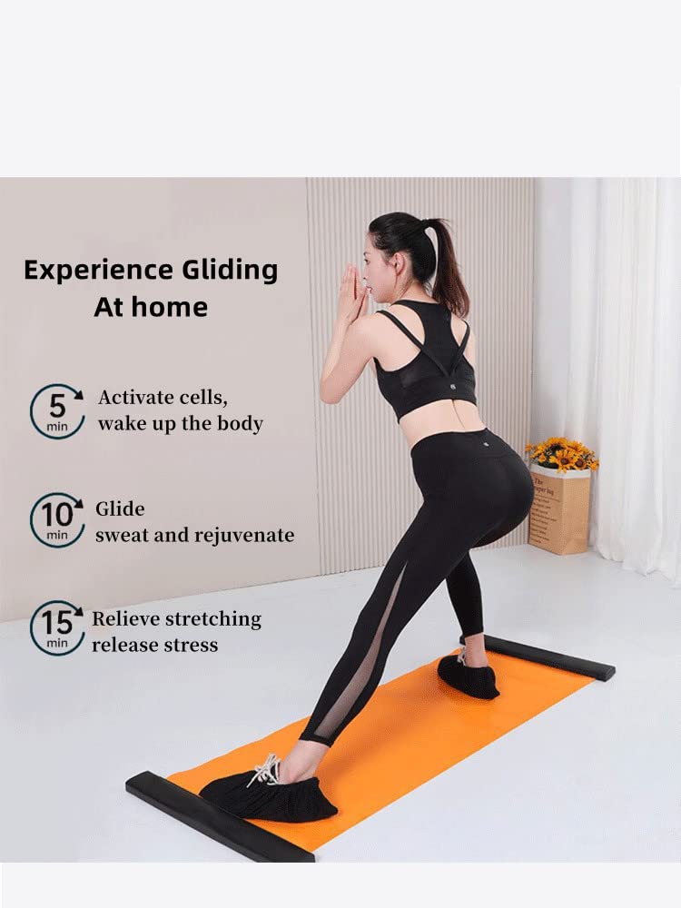Skating Mat-Upgraded Yoga Mat,Speed Skating Training Gliding Blanket,Indoor Equipment Skating Cham Pad For Kids/Adults (orange*183cm)
