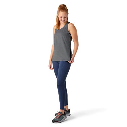 Smartwool Women's Active Merino Wool Tank Top (Regular Fit) Charcoal Heather, Small