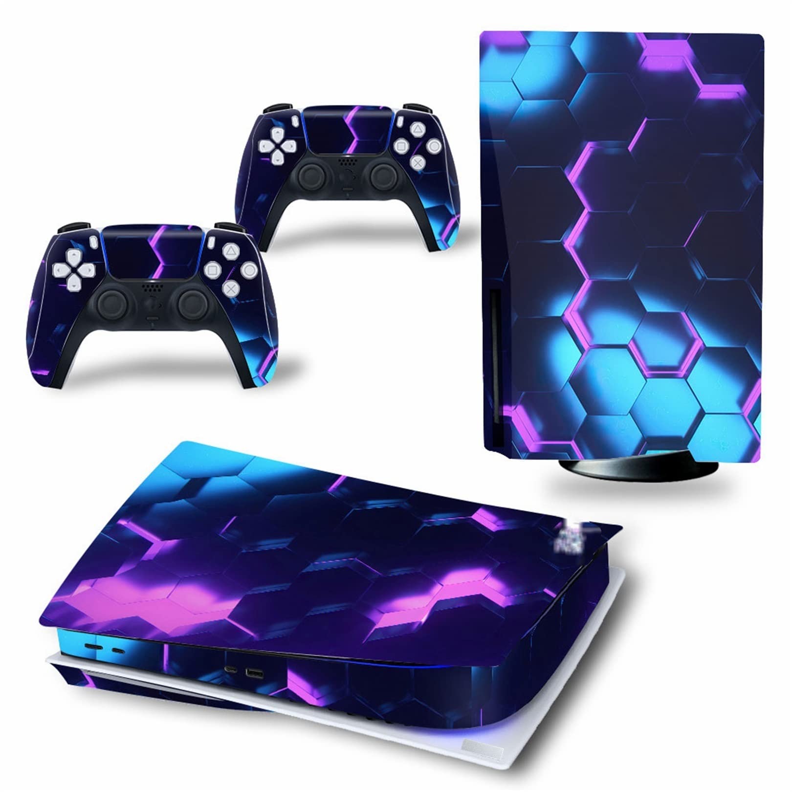WREXIL LEEWEE for PS5 Skin Disc Edition & Digital Edition Console and Controller Vinyl Cover Skins Wraps Scratch Resistant, Compatible 46277 No Foaming (Size : Digital Edition)