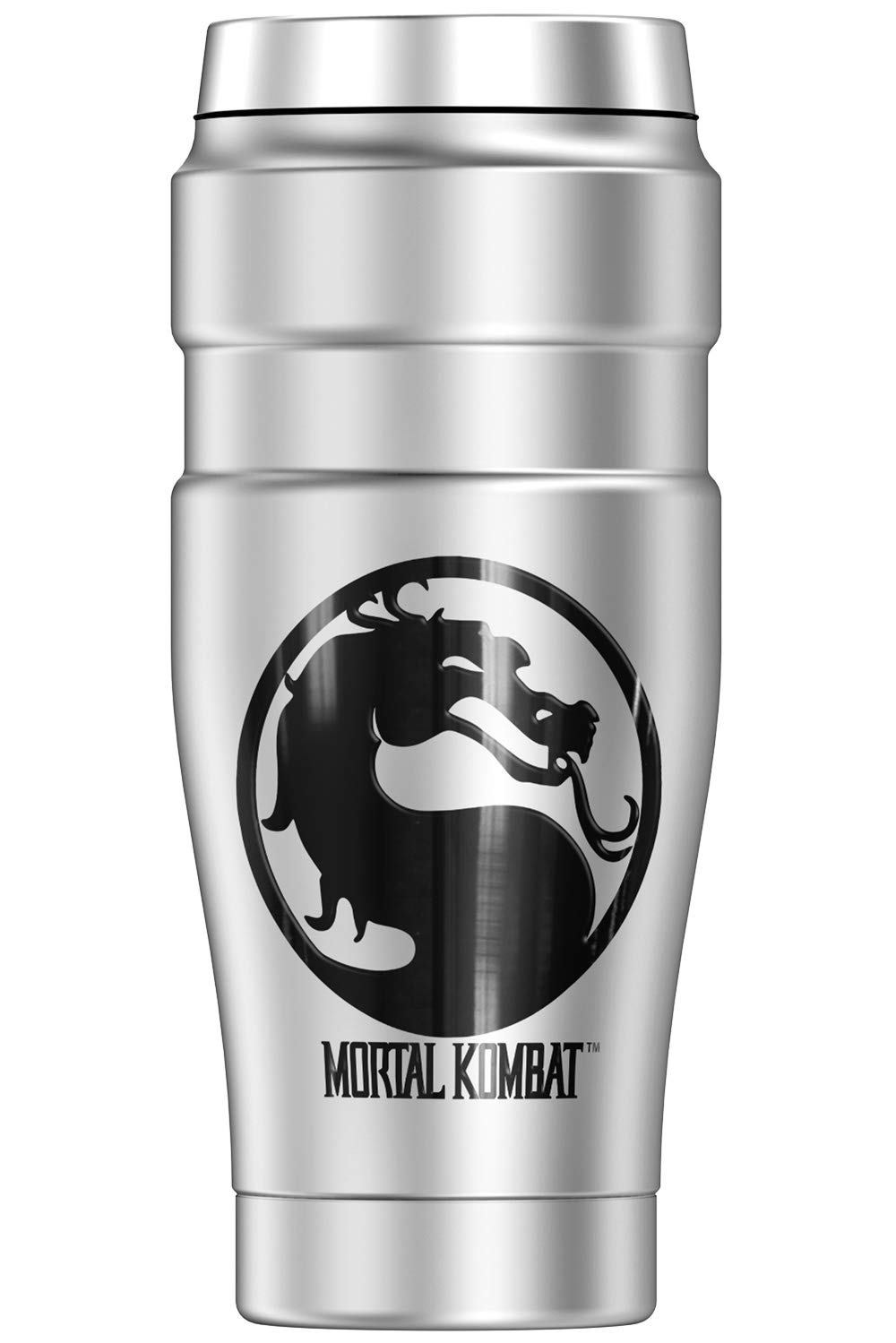THERMOS Mortal Kombat X Symbol STAINLESS KING Stainless Steel Travel Tumbler, Vacuum insulated & Double Wall, 16oz