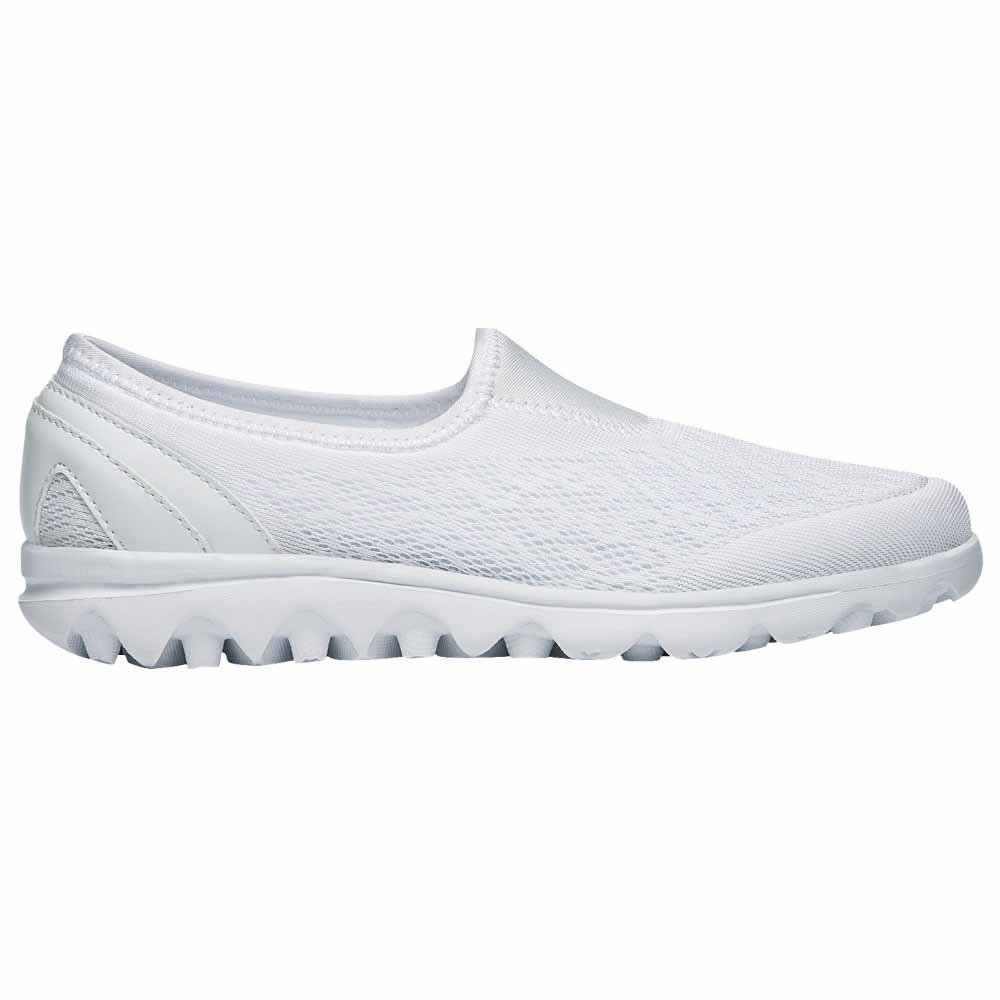 Propét Womens TravelActiv Slip On Walking Walking Sneakers Shoes Casual - White - Size 6.5 AA