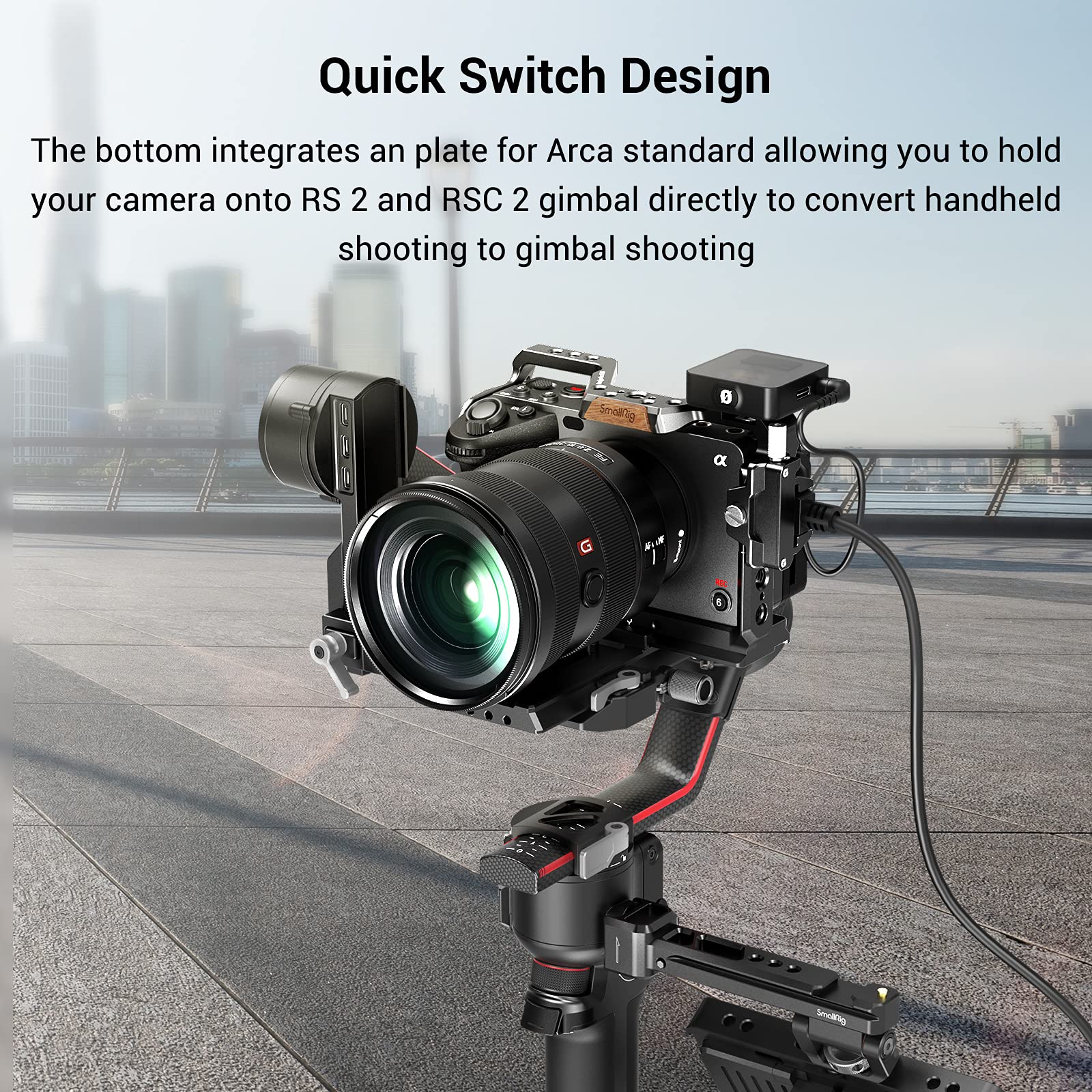 SMALLRIG FX3 Camera Cage Kit for Sony FX3 (ILME-FX3) with NATO Top Handle, Cable Clamp for HDMI & NATO Rail - 3310