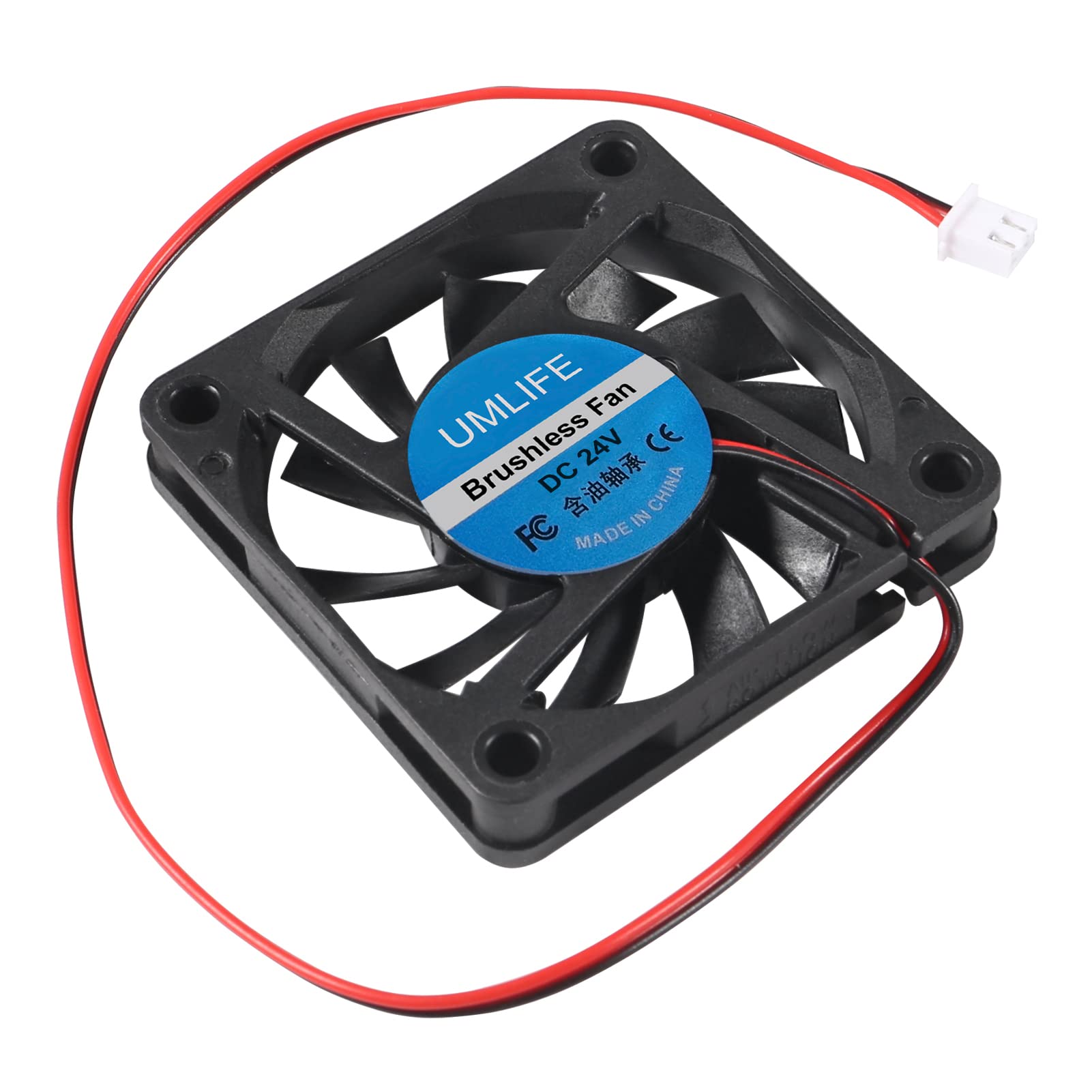 UMLIFE 2-Pack 24V 60mm Fan 60x60x10mm Dc Brushless Computer Case Fan 2Pin