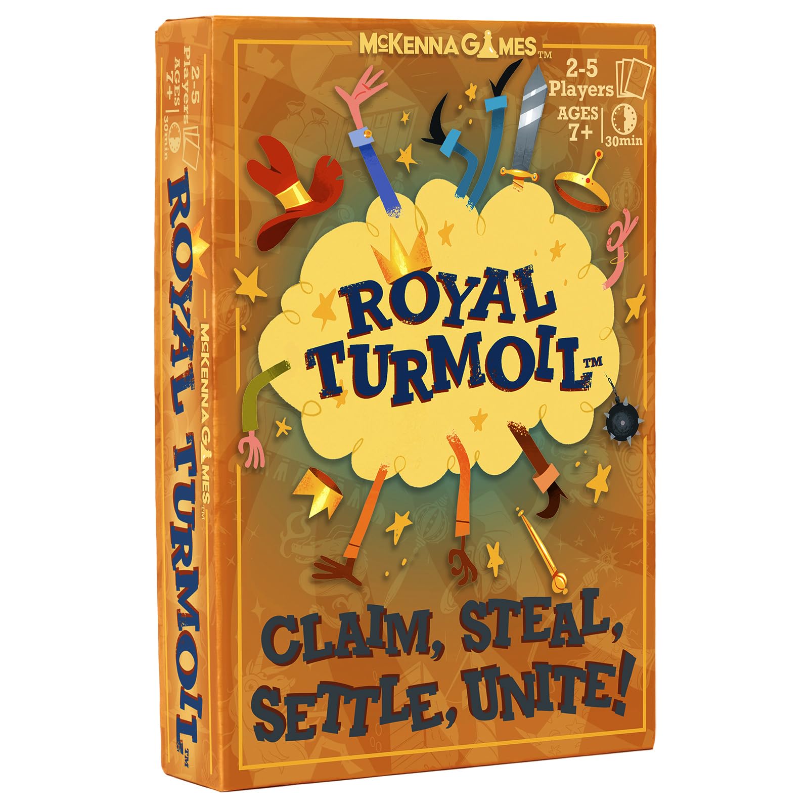 McKenna Games Royal Turmoil – New Wildly Fun Card Game for Kids 8-12, for Kids and Adults, Family Game and Learning Game for Family Night with Fast Setup and Fun Play
