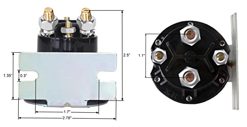 Sabeweile 48V Golf Cart Solenoid Replace OEM 612711, Fit for EZGO TXT 2010 Up and All 48V MPT 800/1000 Vehicles