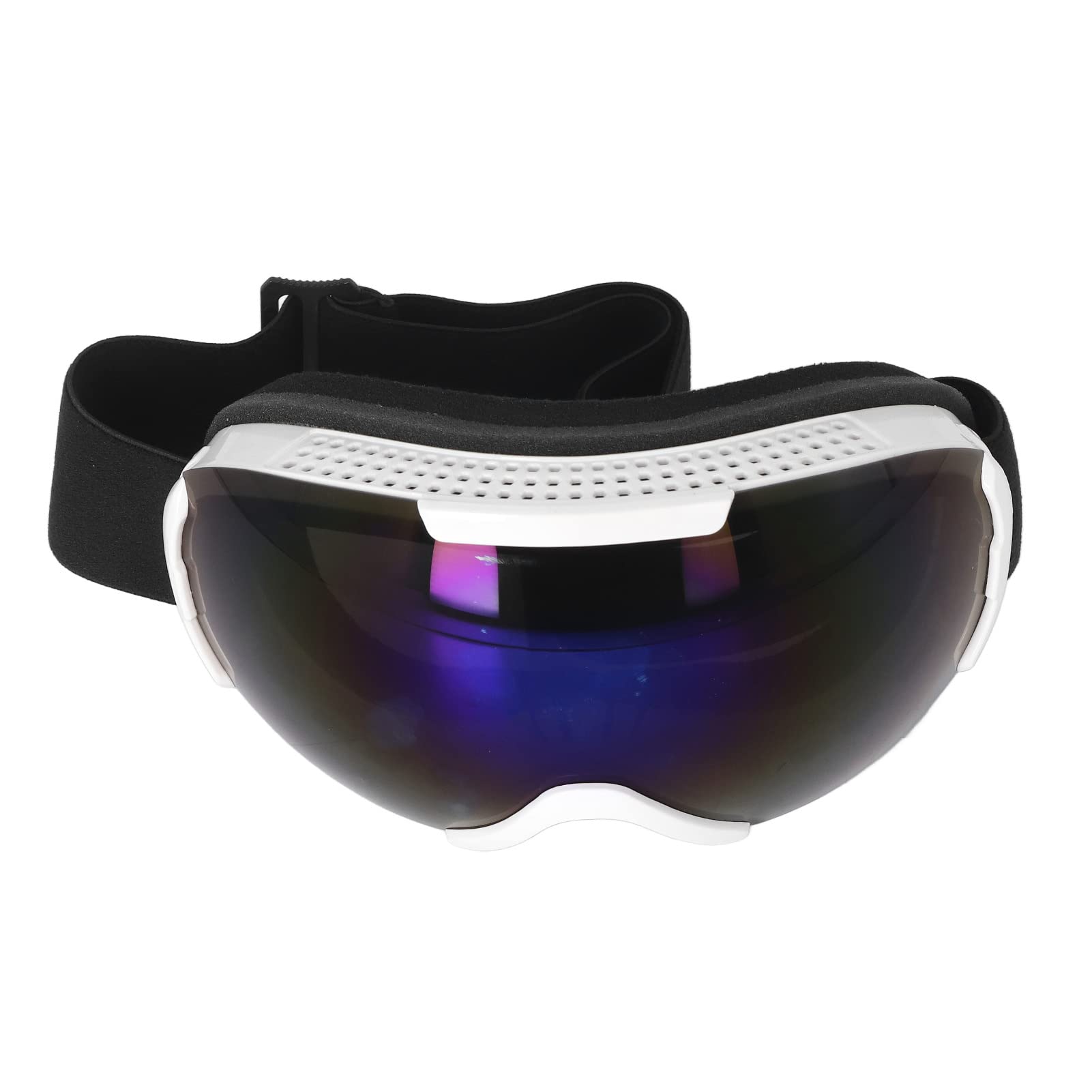 Ski Goggles, PE Coated Lens Anti Fog Double Layers Adjustable Frameless Snow Snowboard Goggles for Men, Women(Blue)