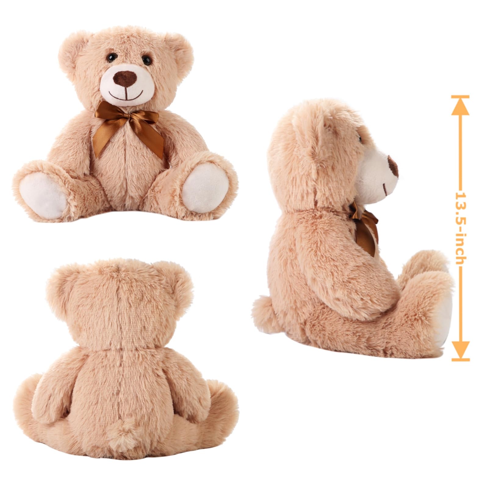 UHousDeco 3 Packs 13.5'' Plush Teddy Bear Stuffed Animals Toys Soft Cute Dolls Party Decorations, Blue