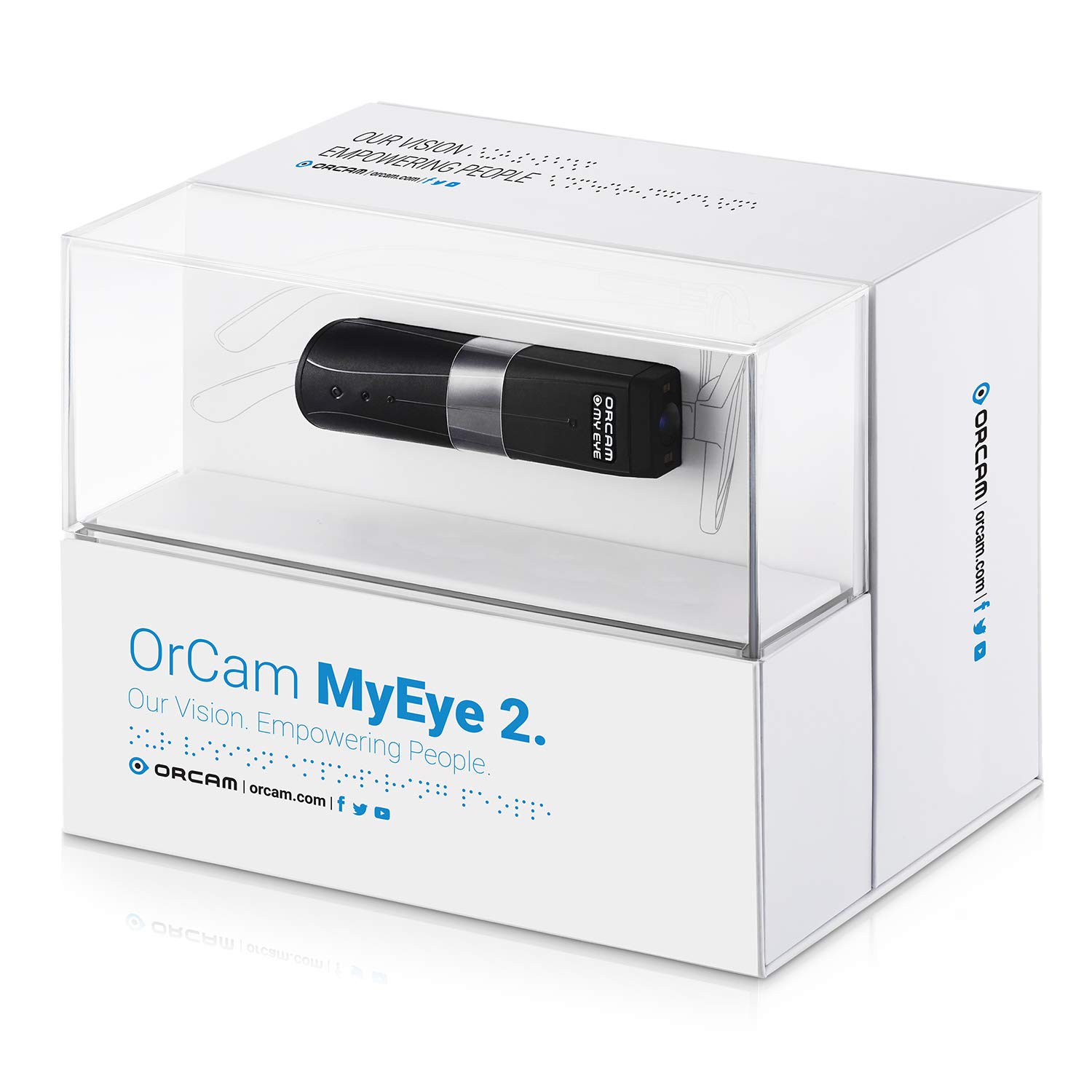 OrCam MyEye Pro (Spanish Language Version) - Wearable Assistive Device for The Blind & Visually Impaired. Featuring Text Reading, Facial Recognition, Color & Product Identification and More