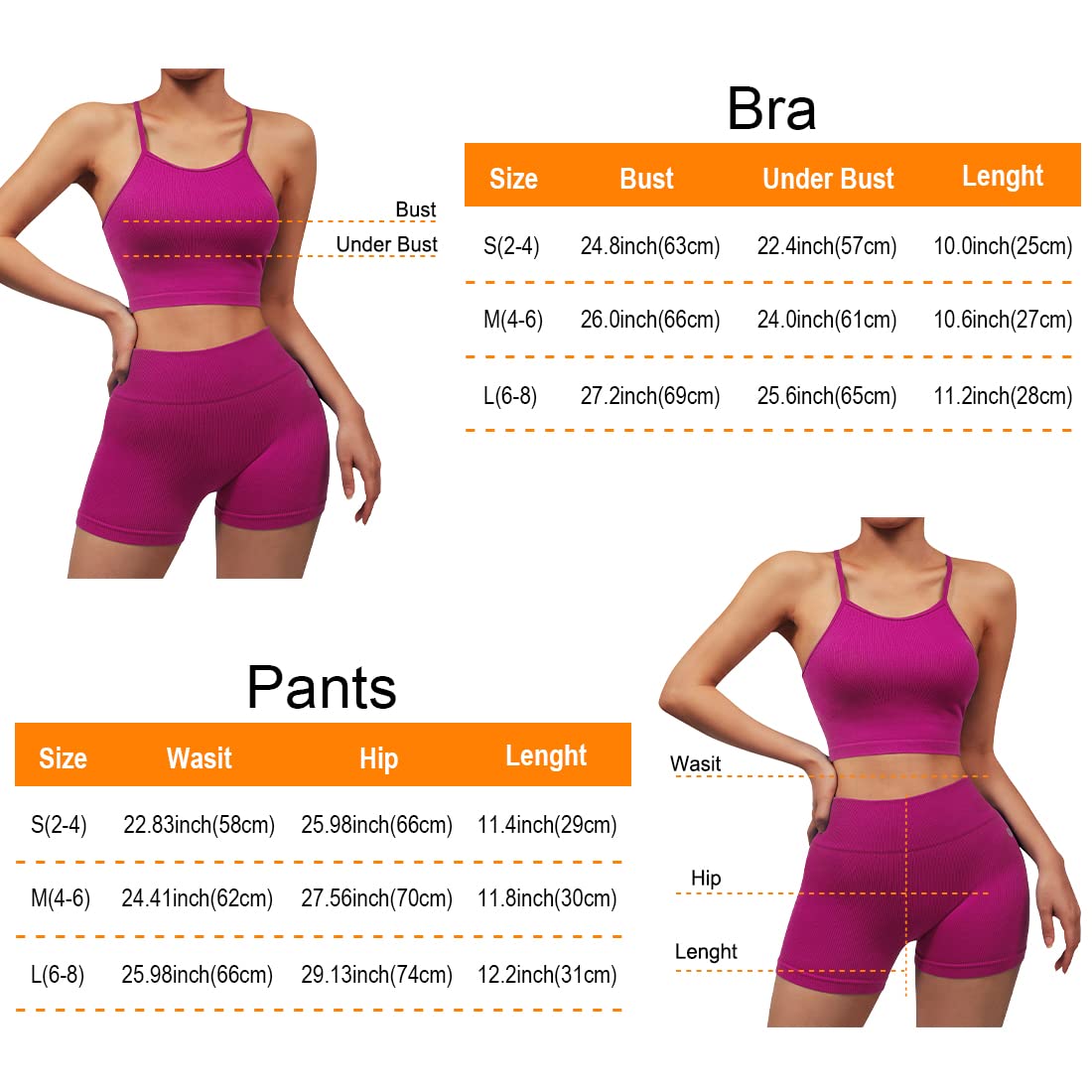 SUUKSESS Women Ribbed Seamless 2 Piece Summer Outfits Crop Top High Waisted Workout Sets (Black,Medium)