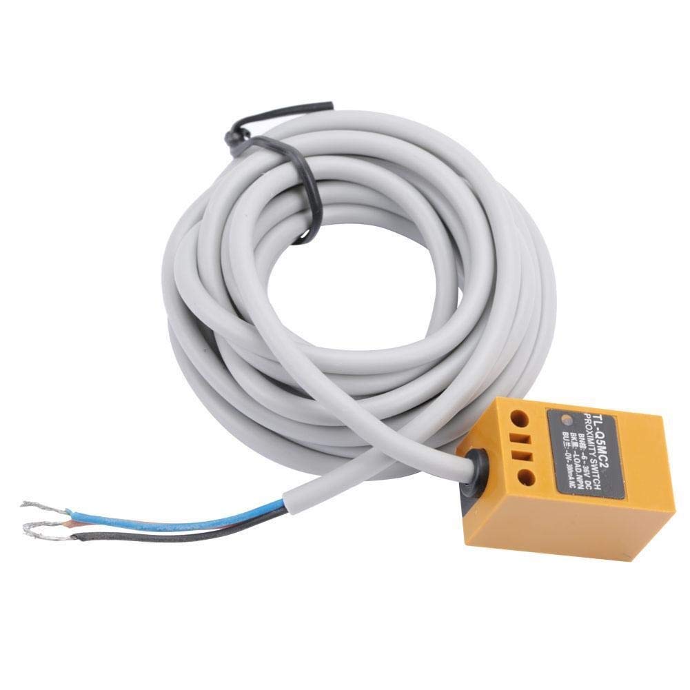 Maxmartt Tl-Q5Mc2 Inductive Switch,TL-Q5MC2 NPN Proximity Sensor Switch Inductive Sensor 3 Wire Normally Close Distance 5mm