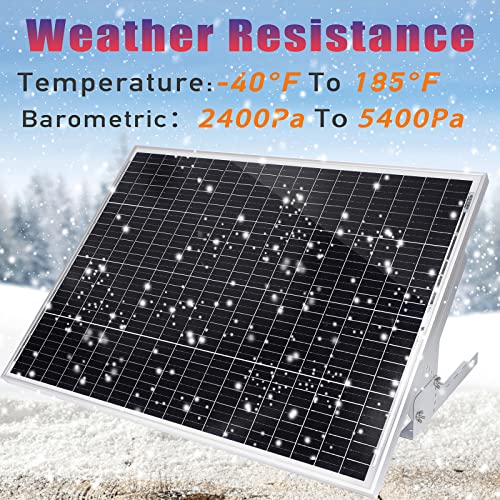 YAARZAR 100 Watt 12V Solar Panel Kit with Adjustable Solar Panels Tilt Mount Brackets and 30A 12V/24V PWM Solar Charge Controller for 12V Battery RV Boat Homes and Any Off-Grid Applications