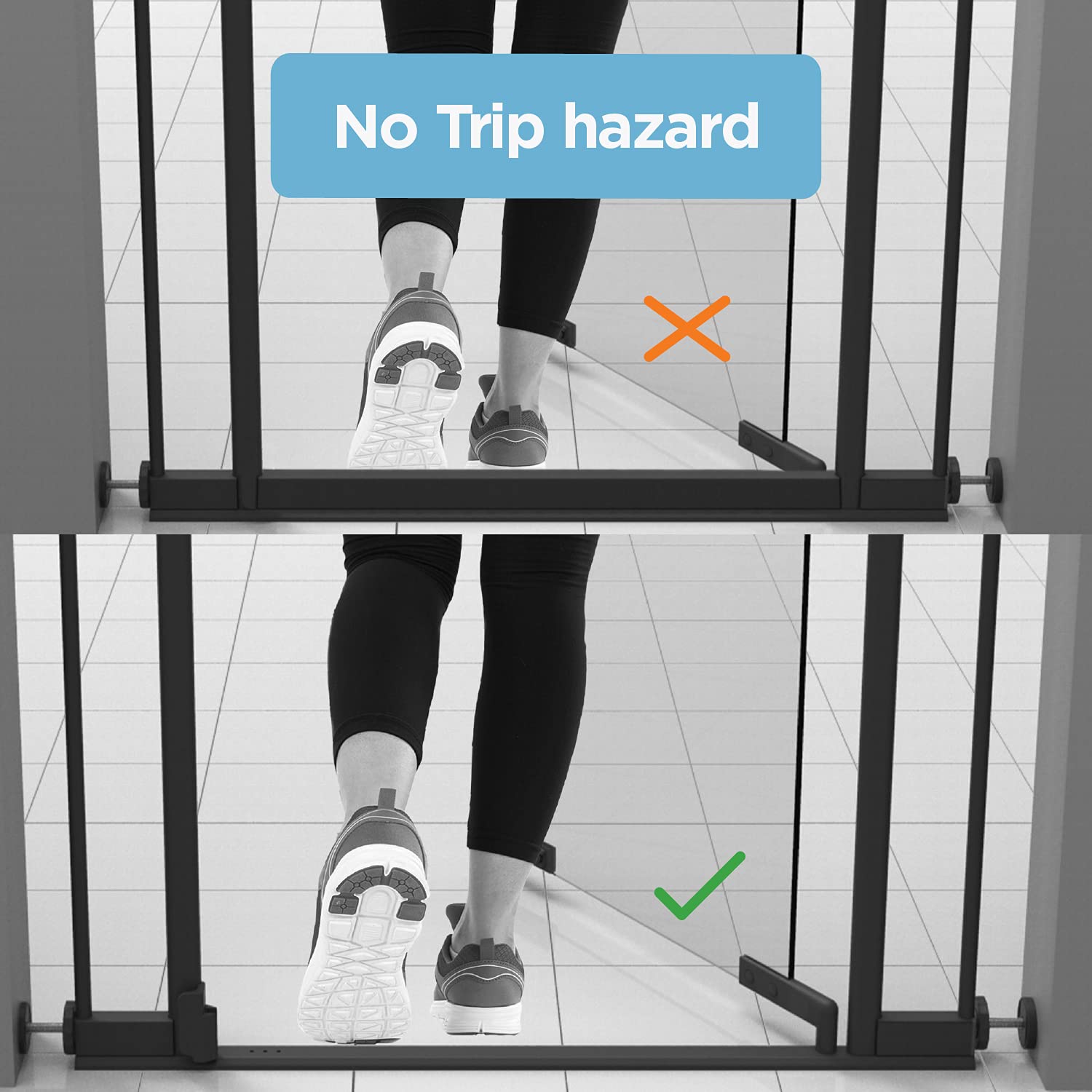 Perma Child Safety Perma Clear Ultimate Safe Step, Warm Black, Fits Openings 40.6" - 44.1" Wide