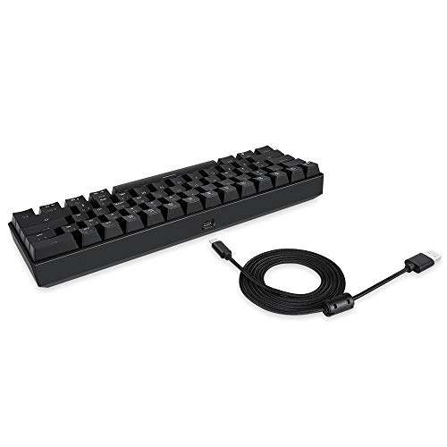 RGB Backlight Mechanical Keyboard 61 Keys Wired USB Ergonomics Gaming Keyboard with Anti-Ghost Keys