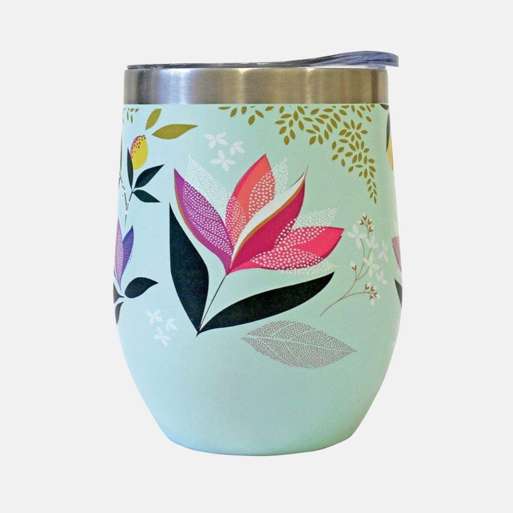 Sara Miller Coral Orchard Butterfly, Stainless Steel travel Cup