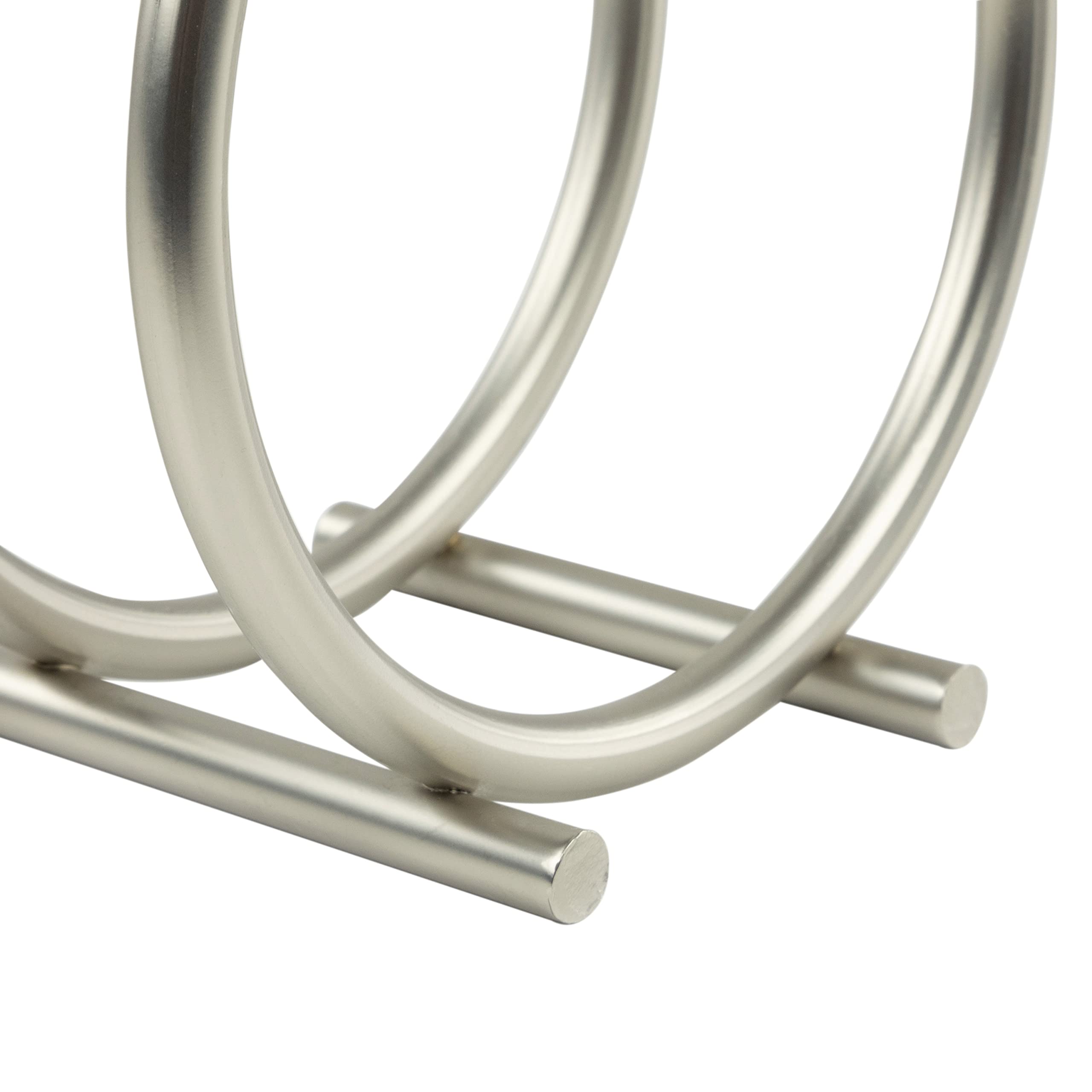 Spectrum Diversified Euro Round Vertical, Contemporary Upright Holder Modern Kitchen Décor & Dining Table Accessory, Countertop Napkin Storage, 1 EA, Satin Nickel