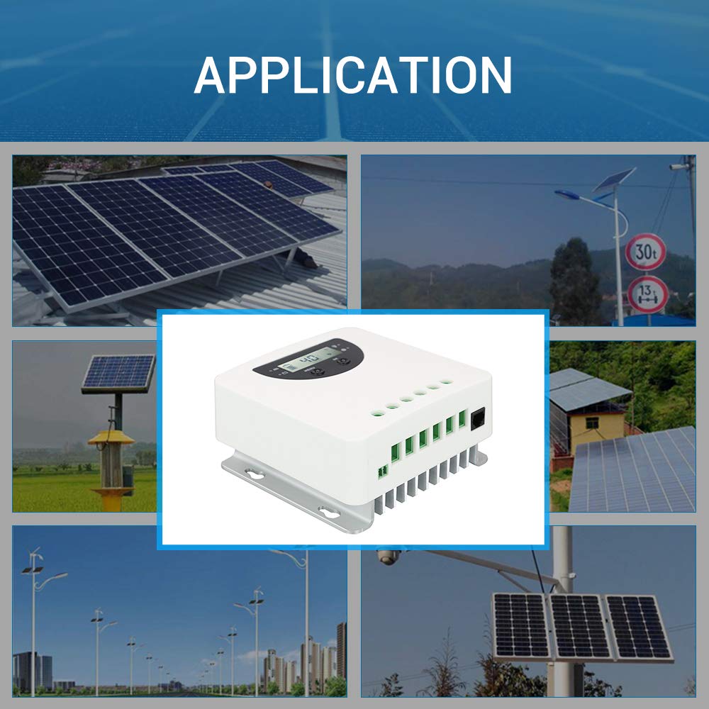 PowMr 20Amp MPPT Solar Charge Controller 12V/24V Auto, Solar Panel Charge Controller Mppt 100V PV Input Negative Grounded Solar Regulator with LCD Display for Gel Sealed Flooded Lithium Battery