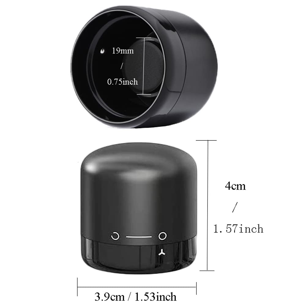 Wine Stopper with RotatingĀ Lock, 4 Pack YIENHDA Wine Bottle Stopper, Mini Wine Corks, Sealed Wine Preserver, Reusable Wine Saver, Leak Proof Wine Keeper Cover for Wine Lover (Black)