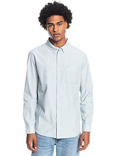 Quiksilver Men's Winfall Ls Button Down Shirt, Citadel Blue, Large