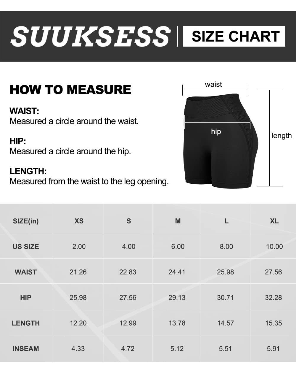 SUUKSESS Women Contour Seamless Booty Butt Lifting Shorts High Waisted Workout Shorts (Black, L)