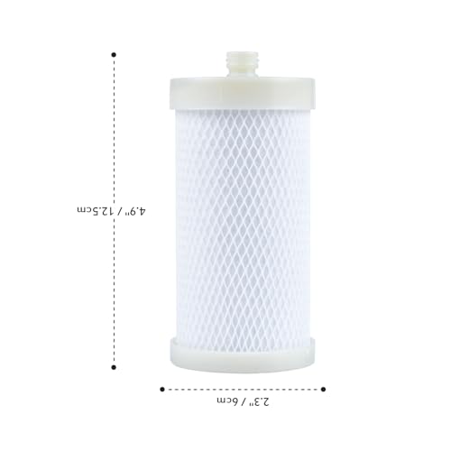 ZHYUUAX 1 Micron composite activated carbon fiber cartridge. Replacement cartridge for under sink filter, washing machine filter and shower filter - YH-A1-01