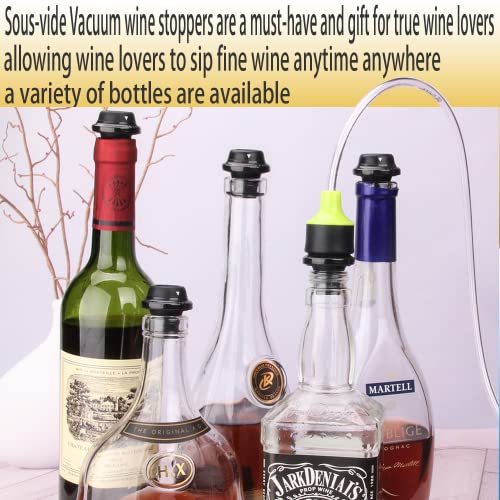 wine stoppers vacuum Accessory Hose Compatible with FoodSaver(6 wine corks + 1 hose)