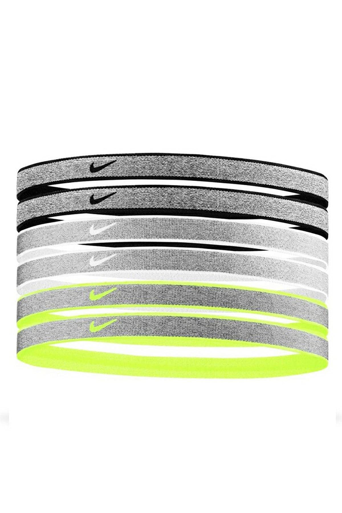 Nike Heathered Headbands 6PK Black/White/Volt OSFM