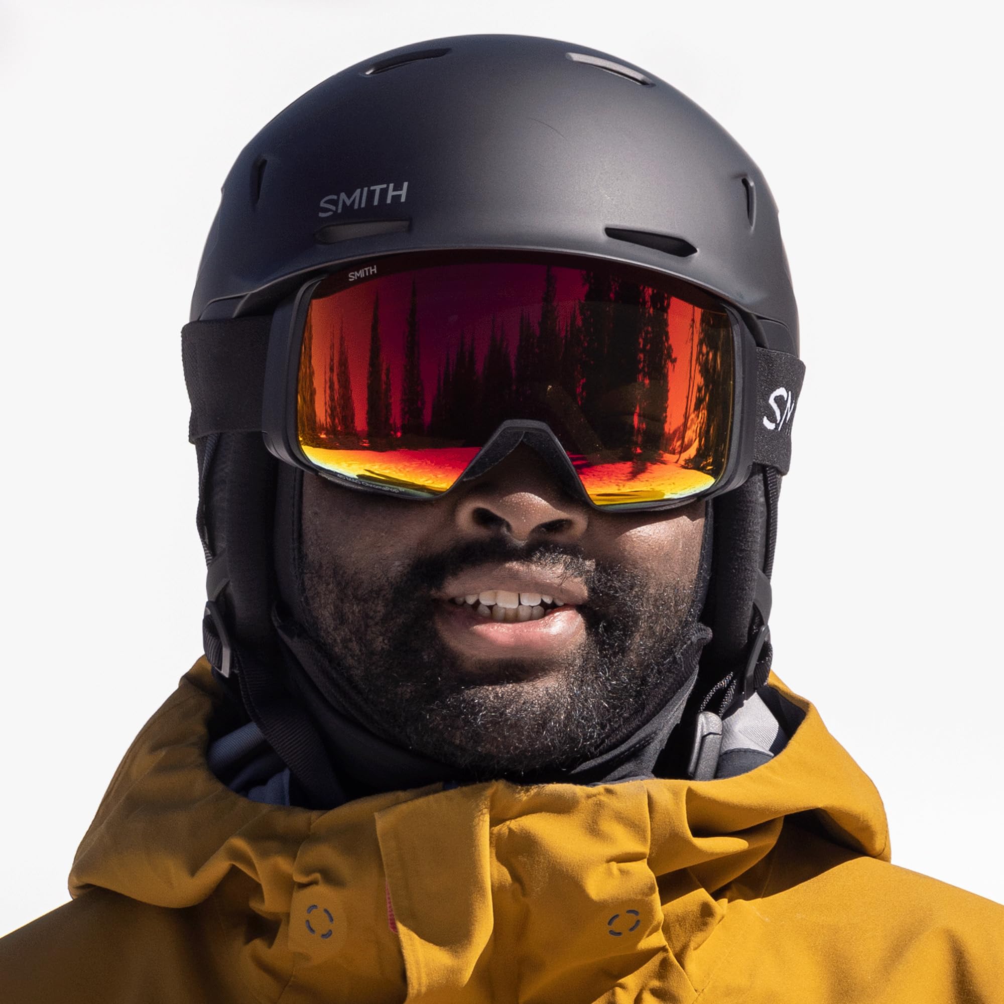 SMITH 4D MAG Goggles with ChromaPop Lens – Performance Snowsports Goggles with Easy Lens Change Technology for Skiing & Snowboarding – for Men & Women – Black + Sun Red Mirror Lens