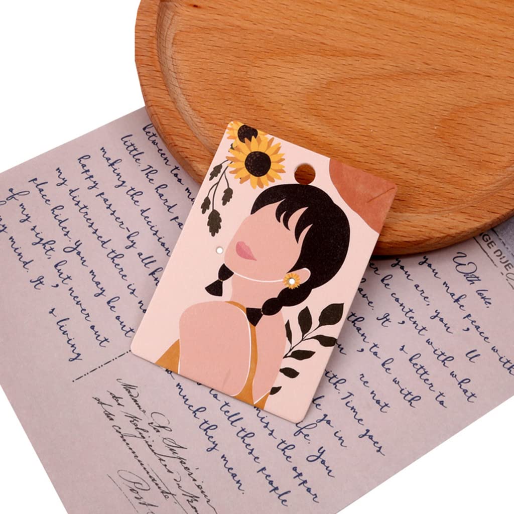 Milue 100 Pieces Creative Paper Earrings Cards Earring Necklace Earring Tags Jewelry Display Paper Earring Display Cards