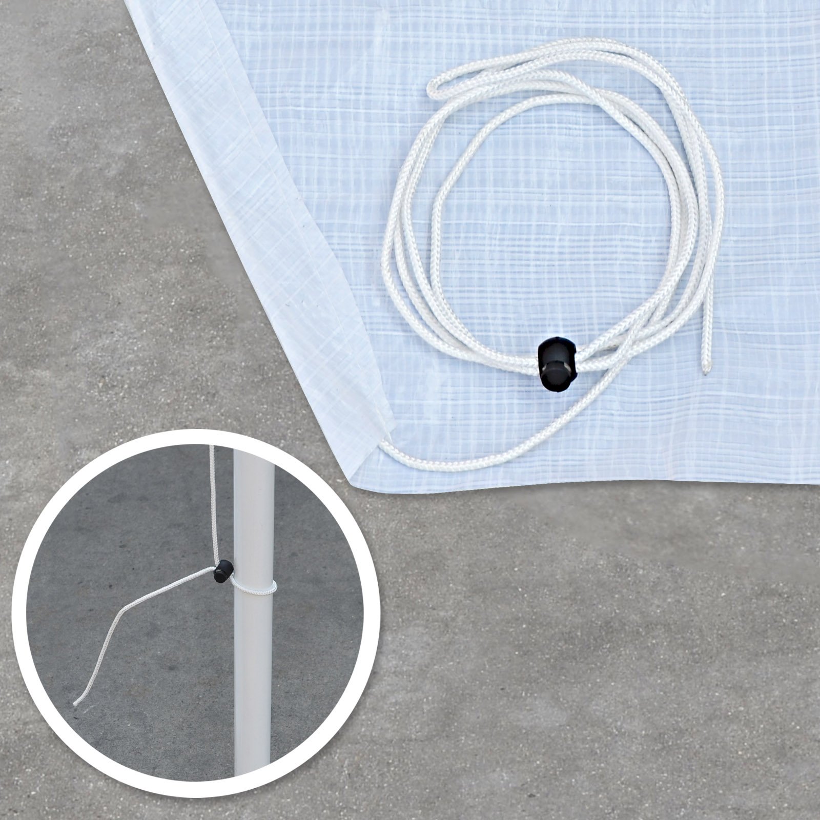 YardGrow 10'x20' Carport Replacement Canopy Cover for Tent Top Garage Shelter Cover with Ball Bungees (Only Cover, Frame is not Included)