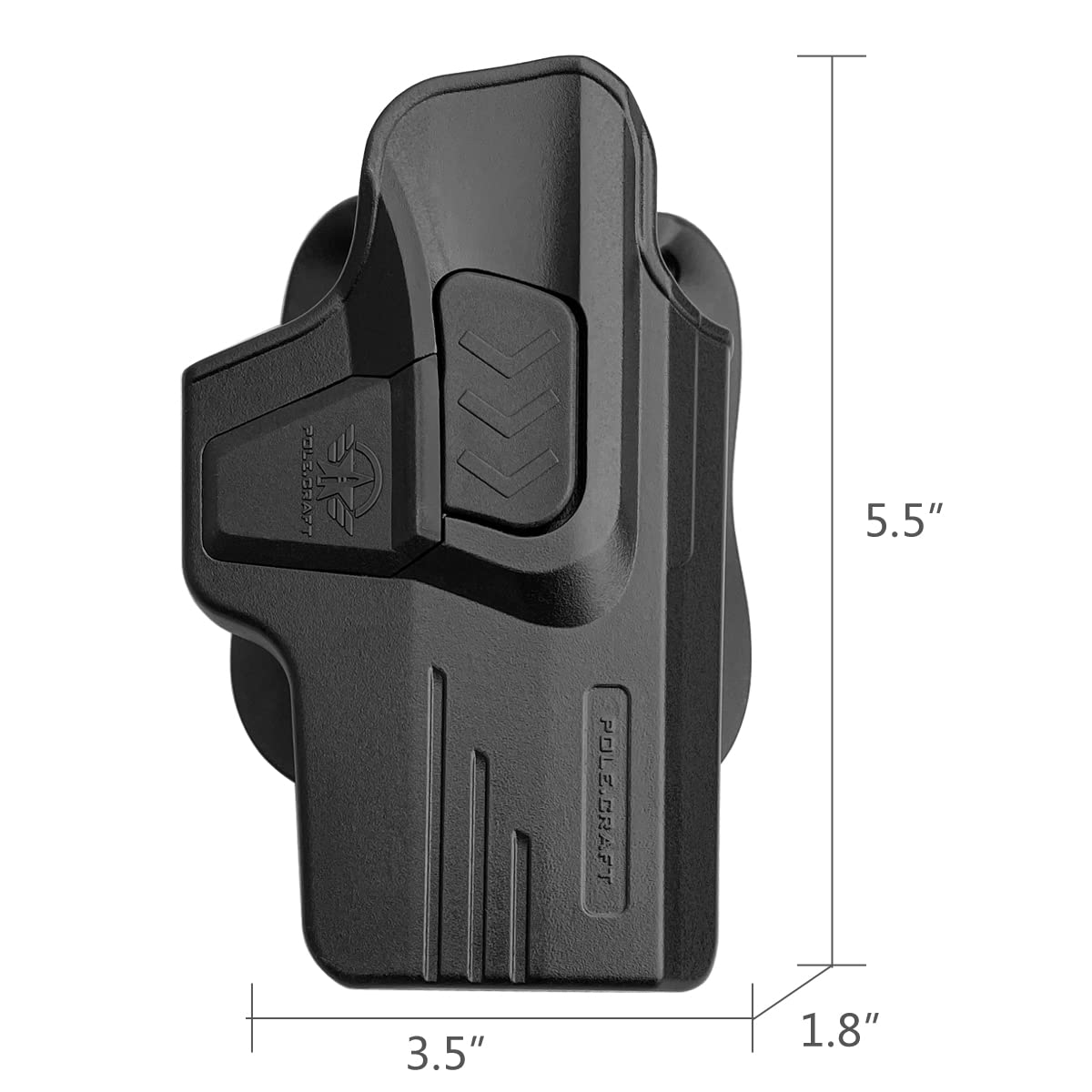 OWB Paddle Polymer Holsters Fit: Smith & Wesson SD9 VE / SD40 VE Pistol, Outside Waistband Open Polymer Holster with Safety Lock, Angle adj-1.5β-2β Belt Adjustable (Black)