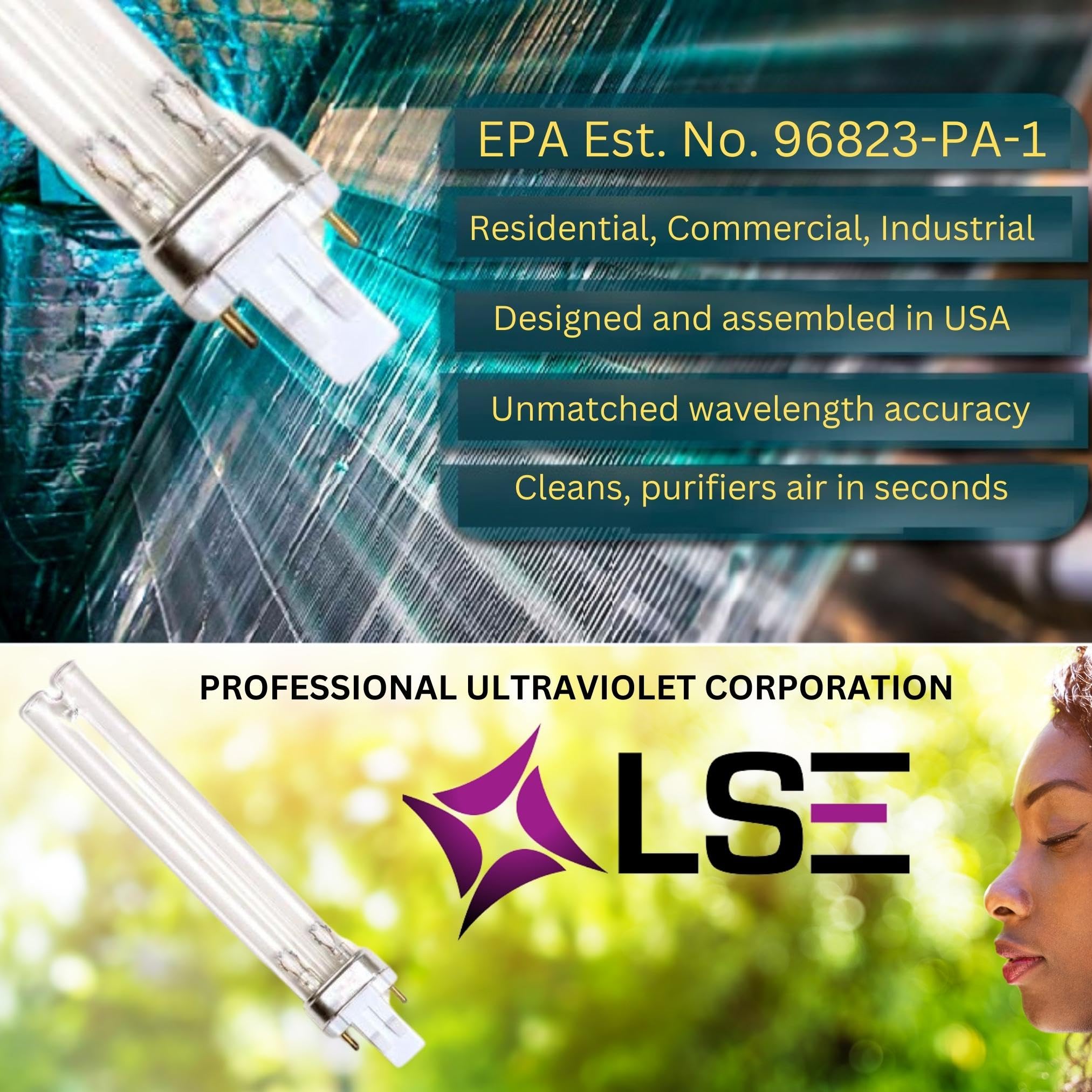LSE Lighting PVHX213 UV Replacement Bulb GX23 Base 13 W Watts