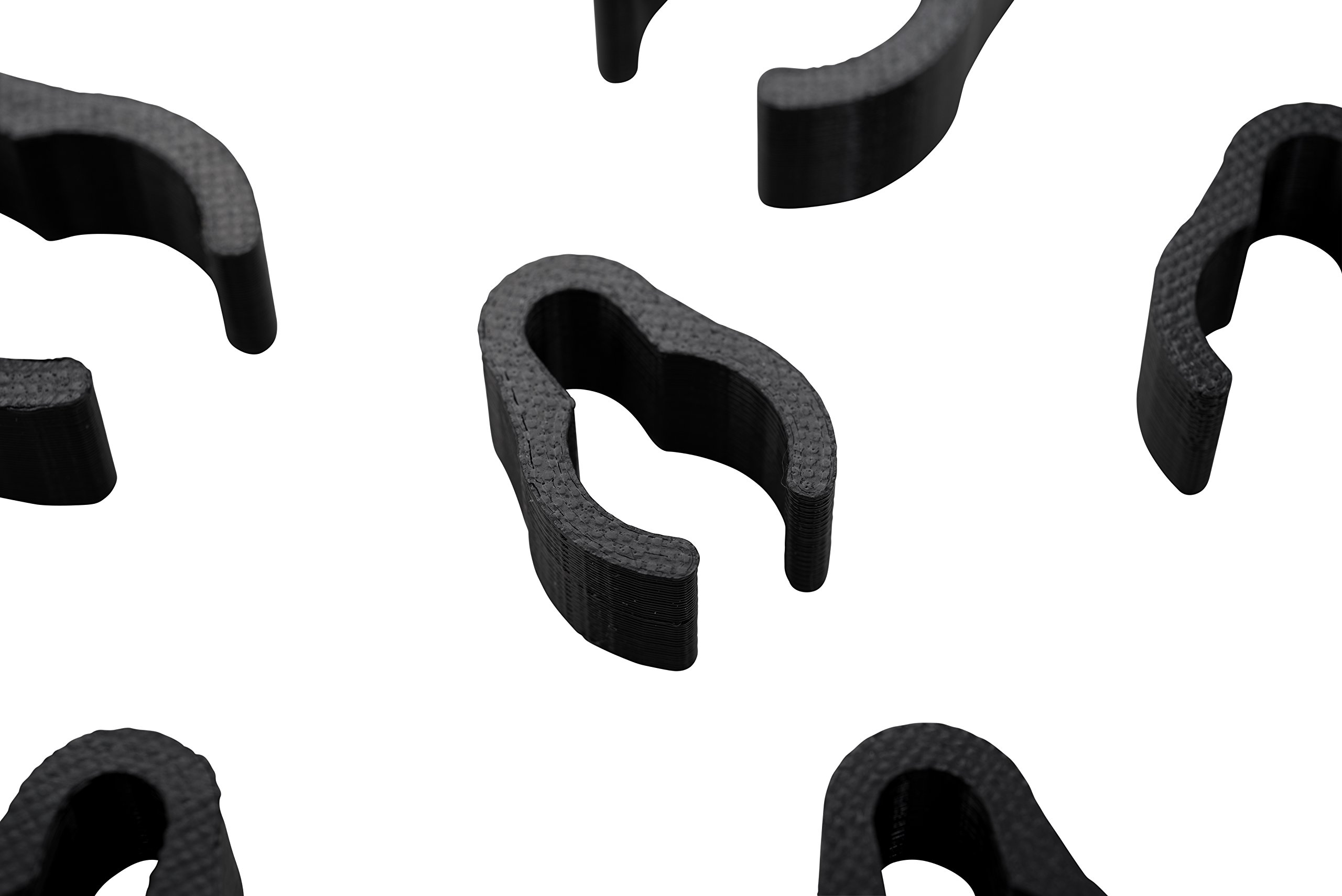 Mic Cable Clips - Universal Microphone Boompole Cable Clip Set - Includes Clips for 3/4" and 5/8" Pole Sections - Durable and Flexible ABS Plastic Clips Snap on Tight - Up to 3/8" Wire (8 Pack)