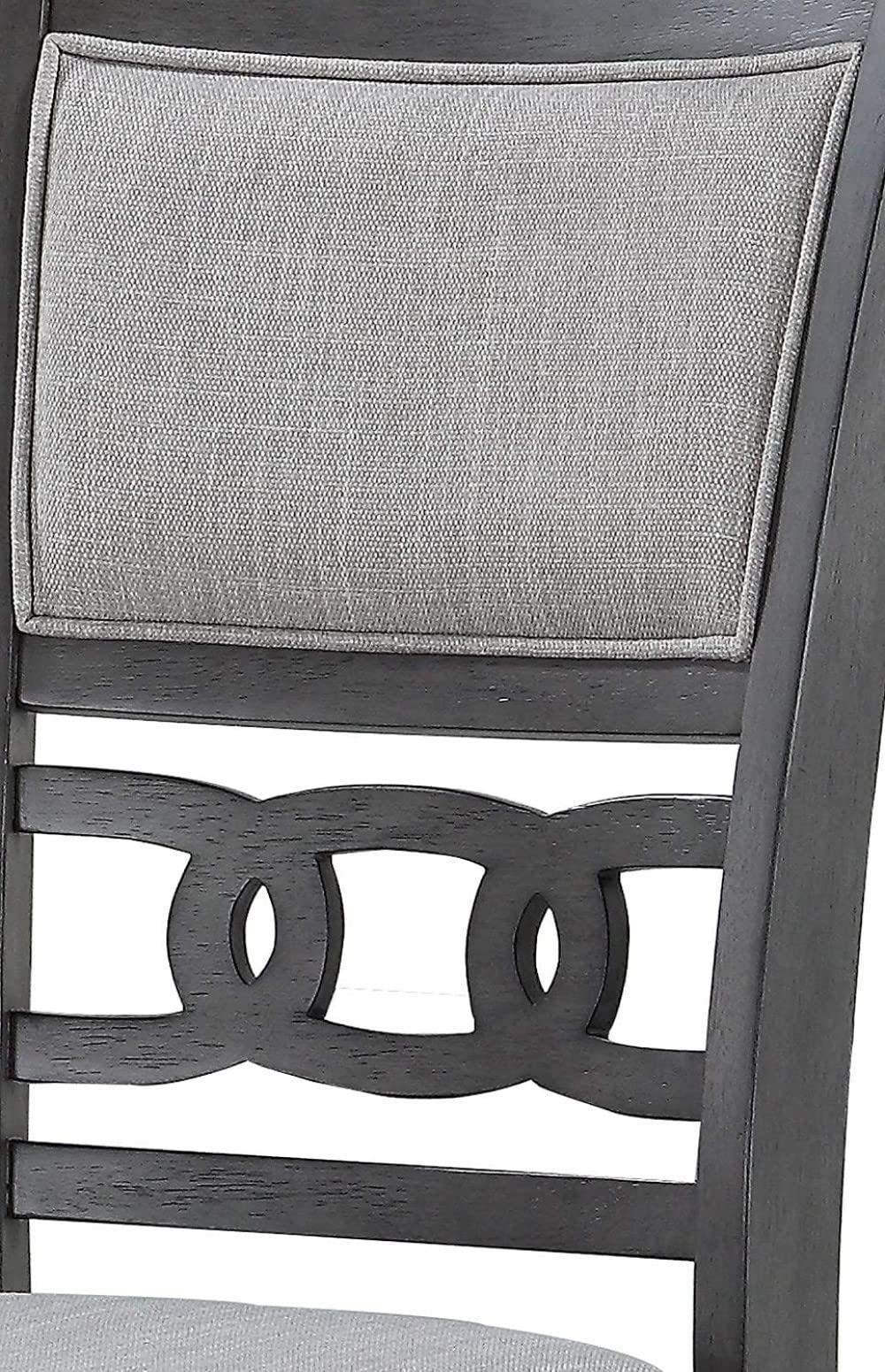 New Classic Furniture Gia 5-Piece Round Dining Set with 1 Dining Table and 4 Chairs, 47-Inch, Gray