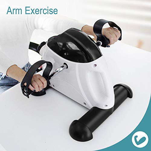 ODOGYM Mini Under Desk Exercise Pedal Bike, Portable Exercise Bike with LCD Display for Arms and Legs Rehabilitation Training Equipment